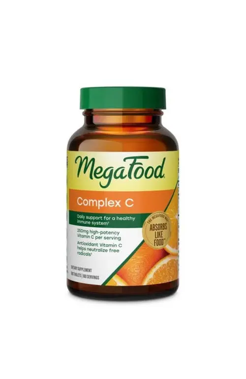 MEGAFOOD Complex C, Vegan Vitamin C Immune Support Supplement, Gluten Free - None