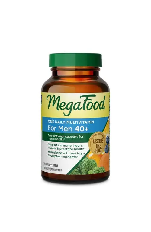MEGAFOOD One Daily Multivitamin For 40+ With Methylated B12, Methylfolate, Vegetarian - None