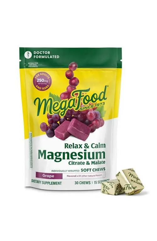 MEGAFOOD Relax & Calm Magnesium Complex With Magnesium Citrate & Malate, Doctor Formulated, Vegetarian - None