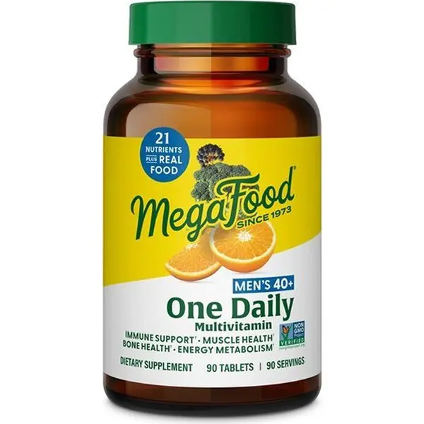 MEGAFOOD One Daily Multivitamin For 40+ With Methylated B12, Methylfolate, Vegetarian - None