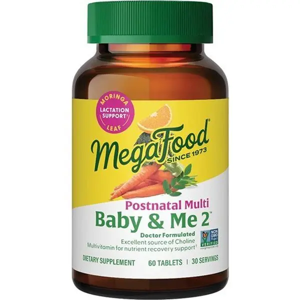 MEGAFOOD Baby & Me 2 Postnatal Multivitamin For Breastfeeding With Moringa Leaf - None