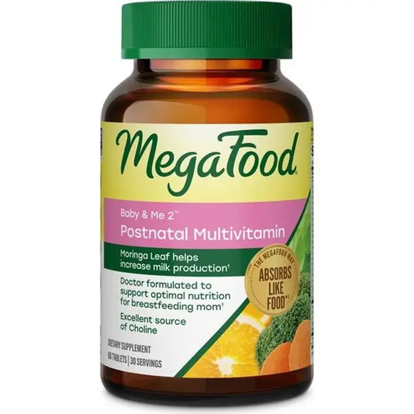MEGAFOOD Baby & Me 2 Postnatal Multivitamin For Breastfeeding With Moringa Leaf - None