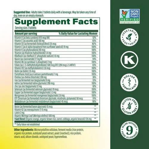 MEGAFOOD Baby & Me 2 Postnatal Multivitamin For Breastfeeding With Moringa Leaf