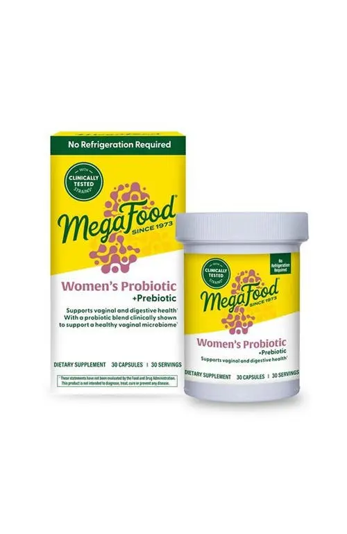 MEGAFOOD Probiotic + Prebiotic, Digestive Health & Regularity, Vaginal Probiotics For Healthy Ph Levels, Vegetarian - None