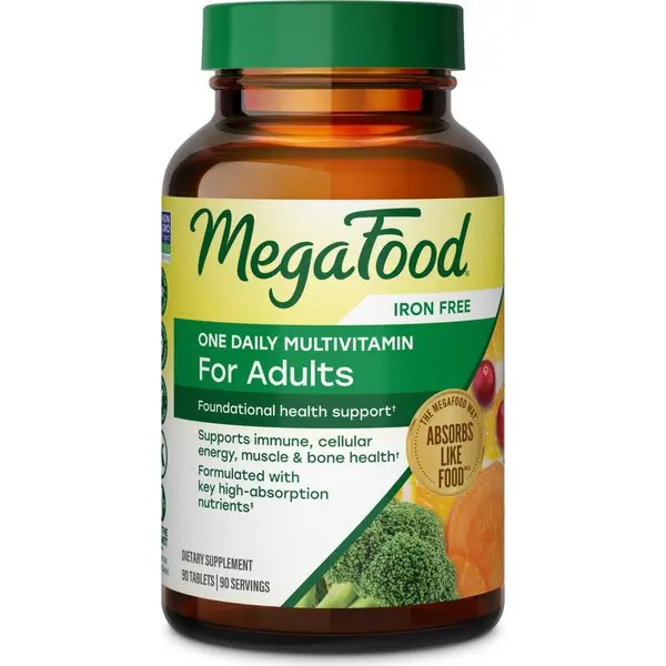 MEGAFOOD One Daily Multivitamin For & Iron Free Multivitamin, Vegetarian, Non-gmo - None