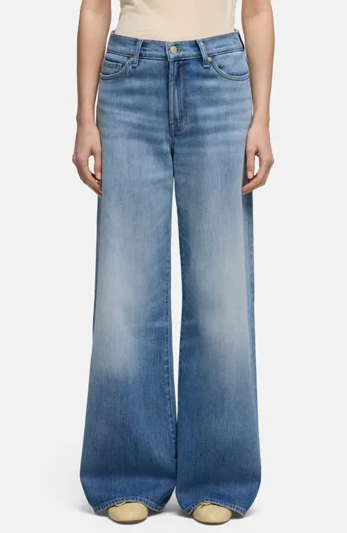 7 For All Mankind Lotta High Waist Wide Leg Jeans - Chill Wave