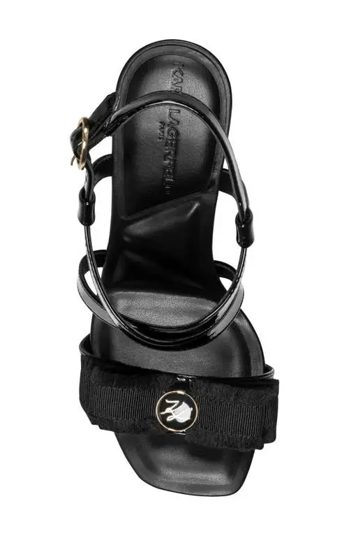 Karl Lagerfeld Paris Currin Strappy Sandal - Black