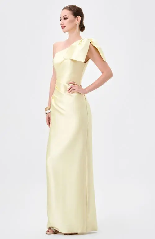 BARIANO Aramy One Shoulder Bow Gown
