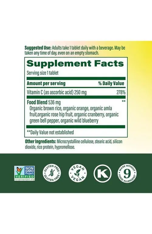 MEGAFOOD Complex C, Vegan Vitamin C Immune Support Supplement, Gluten Free