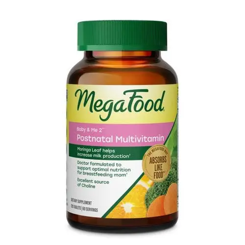 MEGAFOOD Baby & Me 2 Postnatal Multivitamin For Breastfeeding With Moringa Leaf - None
