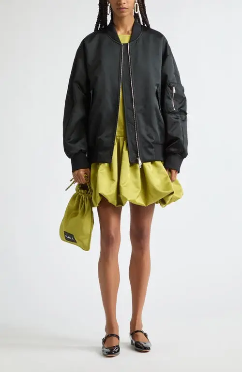 Plan C Pleated Bubble Minidress