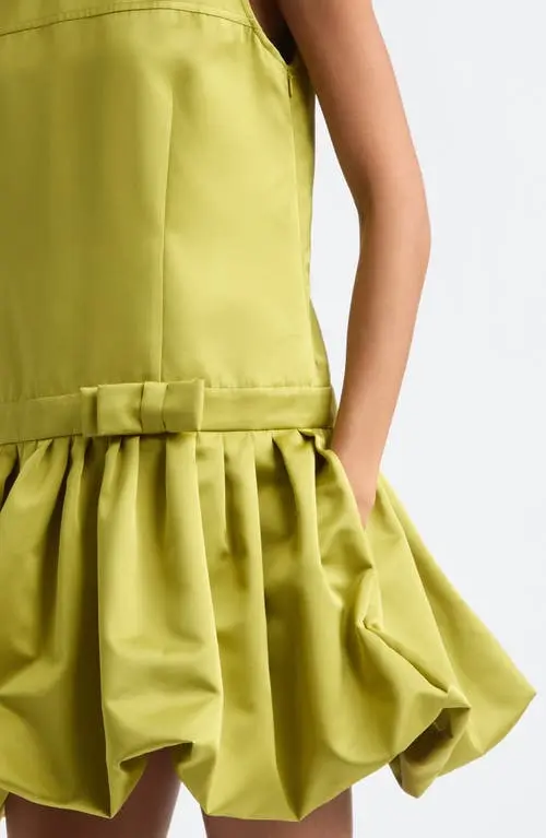 Plan C Pleated Bubble Minidress