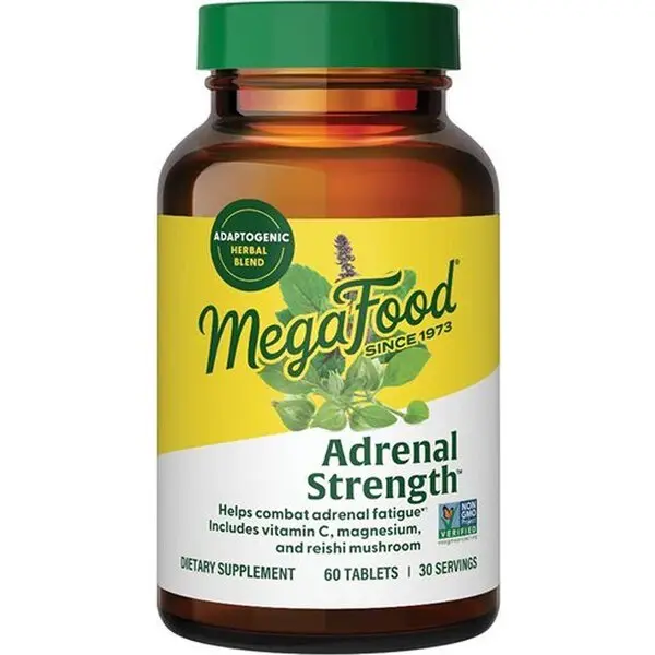 MEGAFOOD Adrenal Strength With Ashwagandha & Magnesium Glycinate, Reduces Cortisol Levels - None