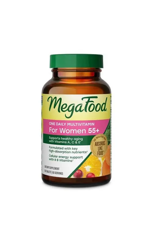 MEGAFOOD One Daily Multivitamin For 55+ With Methylated B12, Healthy Aging, Vegetarian - None