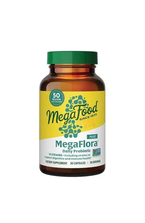 MEGAFOOD Megaflora Daily Probiotic Plus, 50 Billion Cfu, Vegetarian