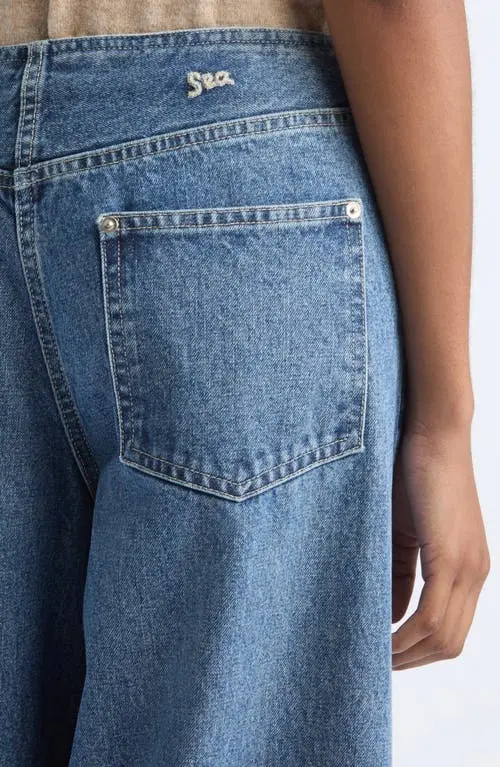 Sea Paneled Wide Leg Jeans