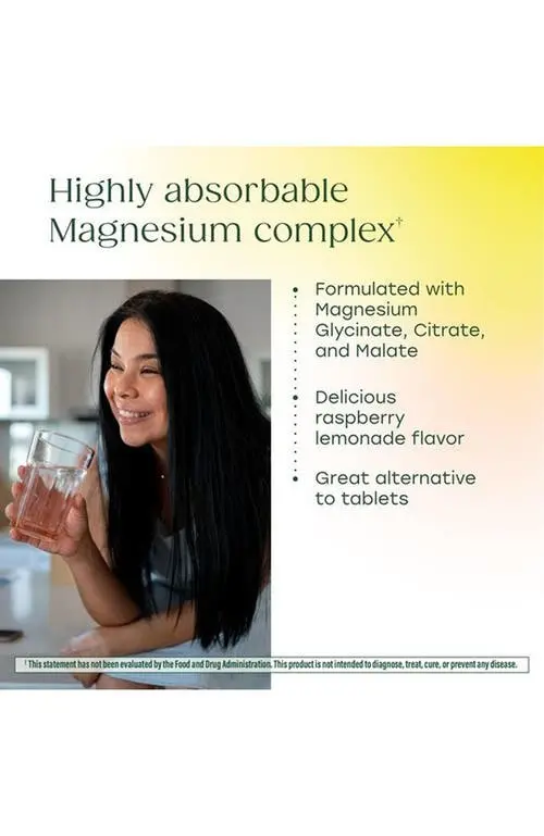 MEGAFOOD Relax & Calm Magnesium Drink Mix With Magnesium Glycinate, Citrate & Malate, Raspberry Lemonade