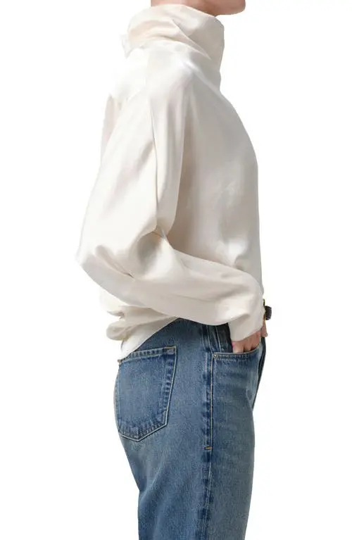 Citizens Of Humanity Ilaria Draped Mock Neck Top - Cream