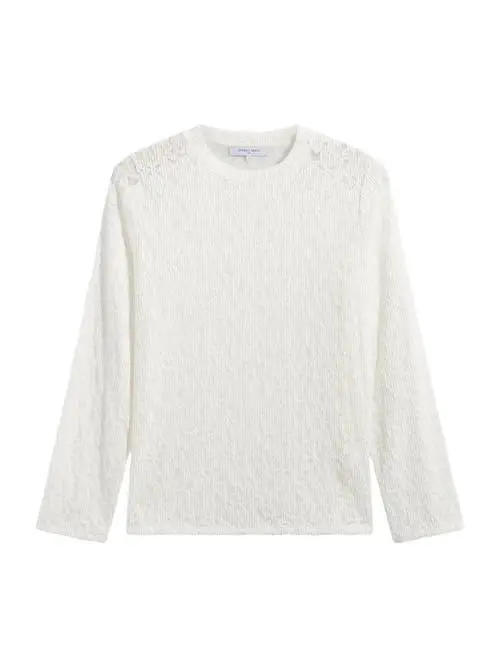 Gerard Darel Long Sleeve Lace Detail T-shirt