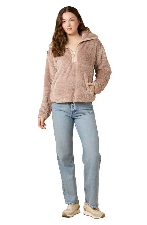 SOFTIES Dreamplush 1/4 Zip Pullover Jacket - Coco