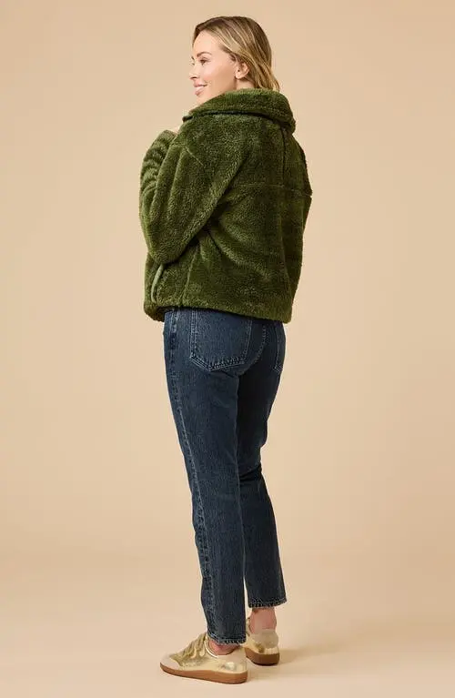 SOFTIES Dreamplush 1/4 Zip Pullover Jacket - Olive