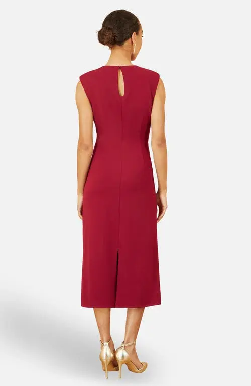 YUMI Buckle Detail Ruched Dress