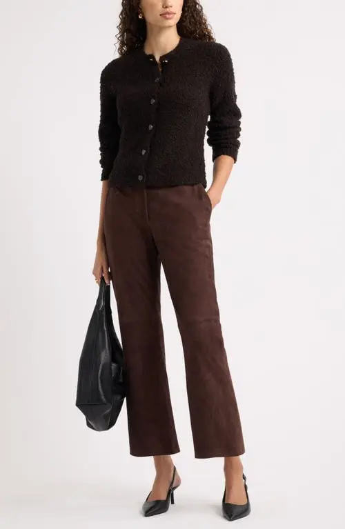 Nordstrom Textured Crewneck Merino Wool Cardigan