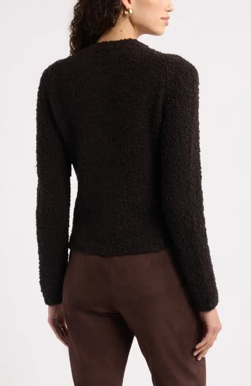Nordstrom Textured Crewneck Merino Wool Cardigan