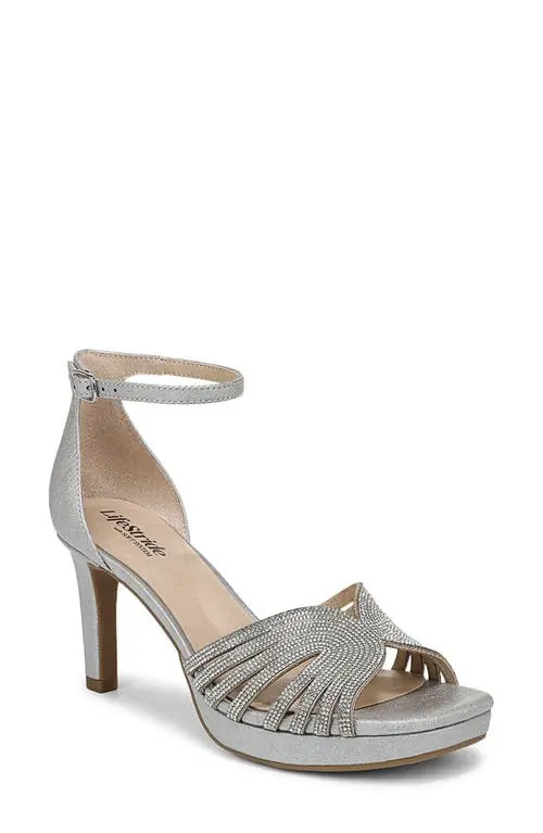 LIFESTRIDE Glamorous Platform Sandal - Pewter