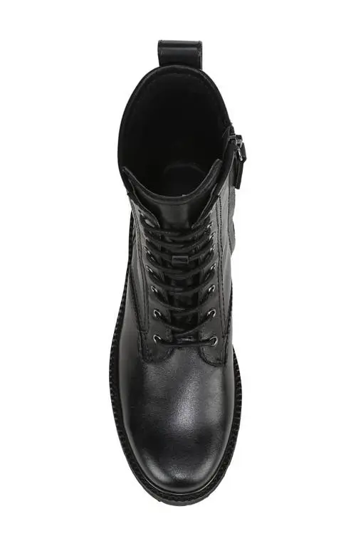 Franco Sarto Safira Leather Combat Boot - Black Leather