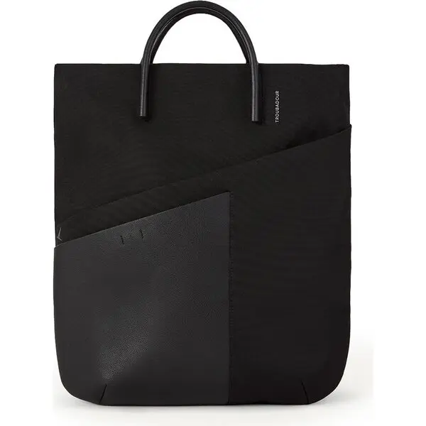 TROUBADOUR Arc Tote Backpack - Black