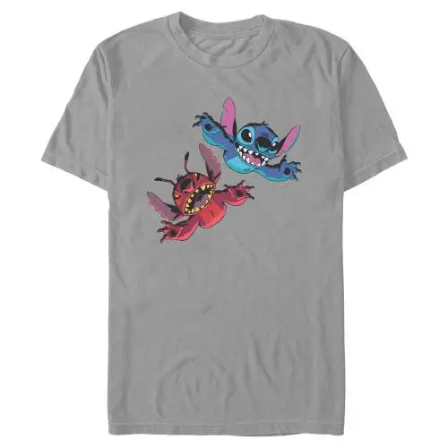 LILO & STITCH Leroy Vs Blue Alien Short Sleeve Graphic T-shirt