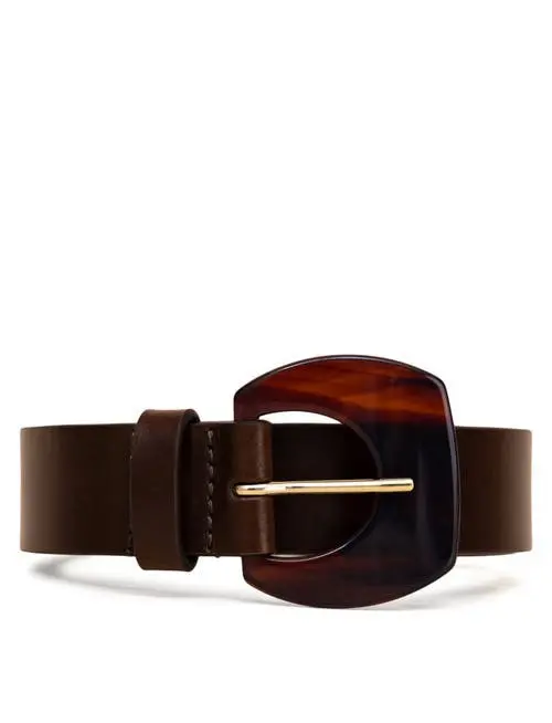 BOBBIES Ischia Belt With Acetate Buckle - Tonka