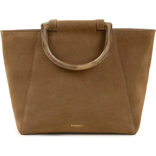 BOBBIES Navigli Tote Bag With Acetate Handles - Antelope