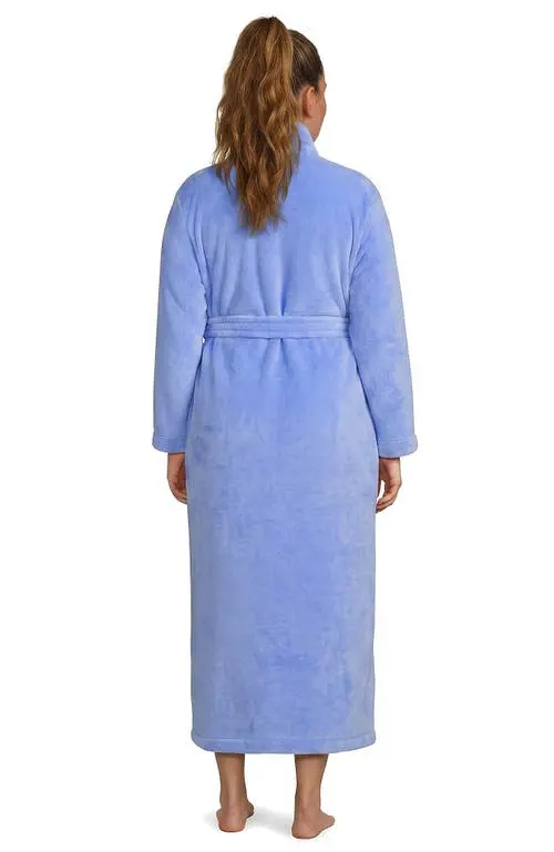 LANDS' END Cozy Plush Long Wrap Robe
