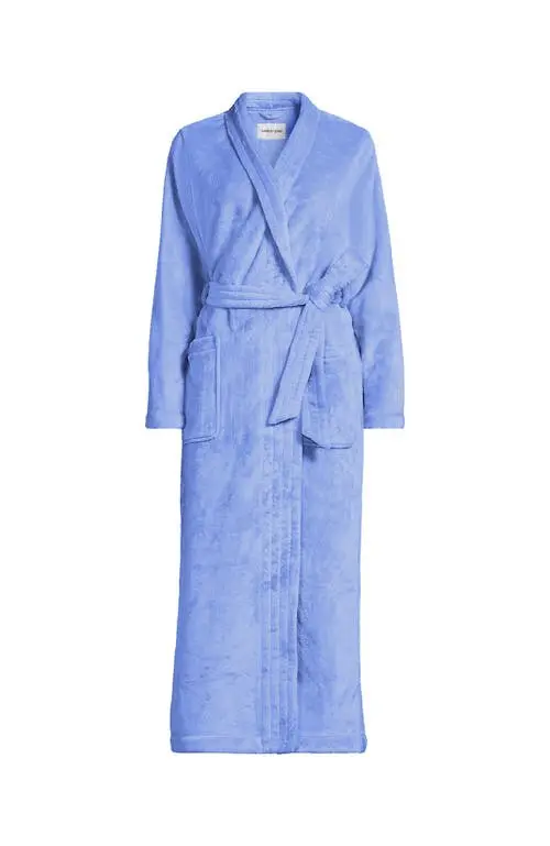 LANDS' END Cozy Plush Long Wrap Robe