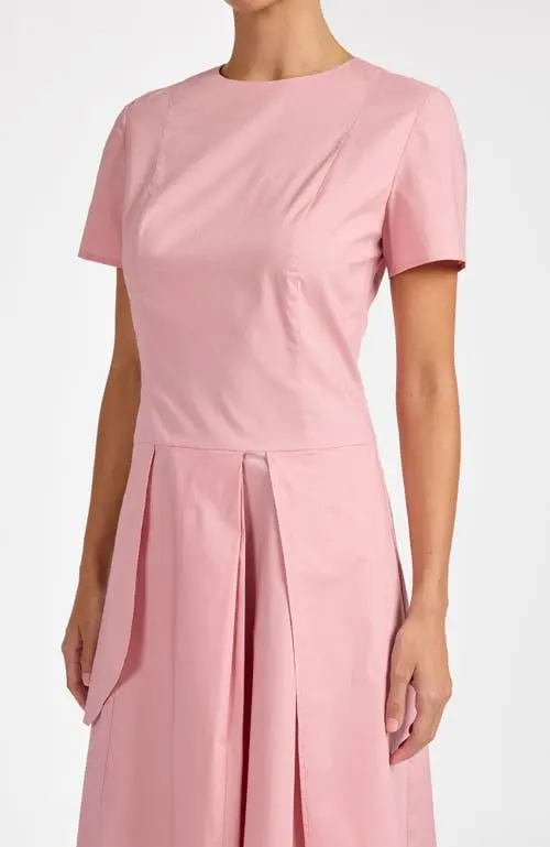 Santorelli Madeline Multi-panel Dress In Stretch Cotton