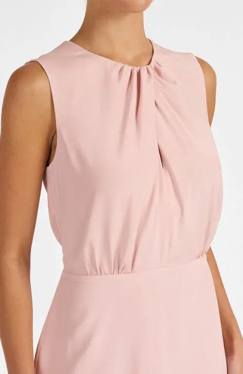 Santorelli Sleeveless A-line Dress In Silk Crepe De Chine