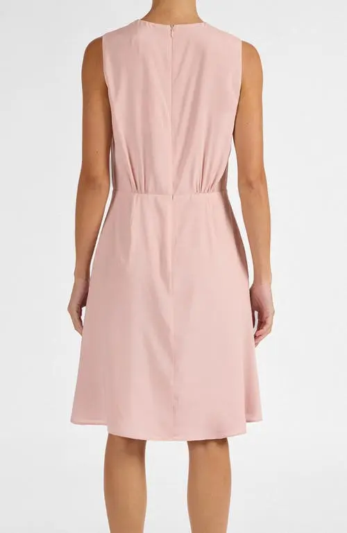 Santorelli Sleeveless A-line Dress In Silk Crepe De Chine