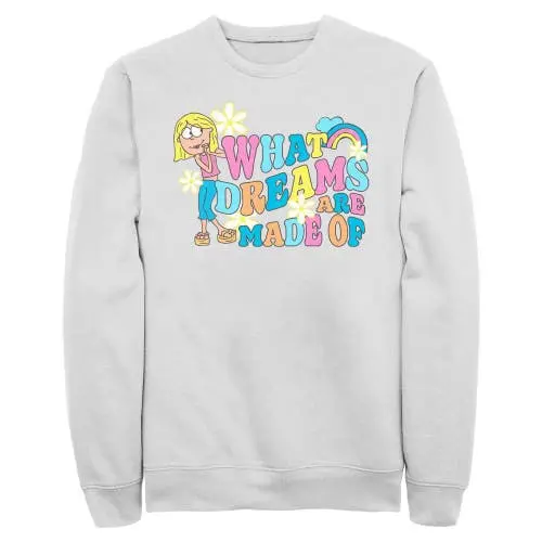 LIZZIE MCGUIRE Retro Rainbow Graphic Crewneck Sweatshirt - Venetian Gray