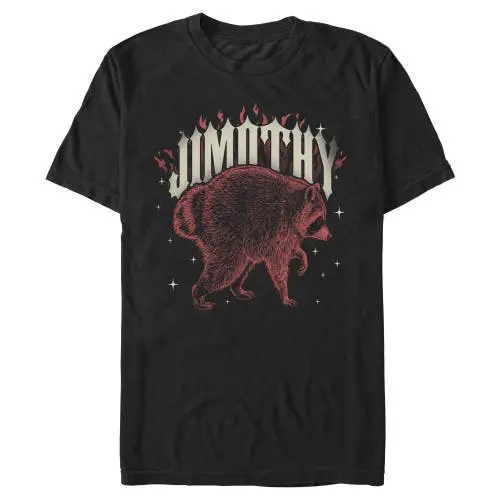 LOST GODS Epic Jimothy The Raccoon Short Sleeve T-shirt - Black