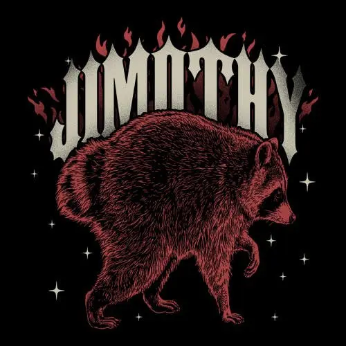 LOST GODS Epic Jimothy The Raccoon Short Sleeve T-shirt - Black