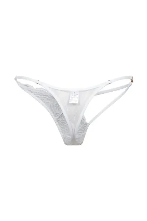 HOUSE OF SILK Béatrice Thong - White