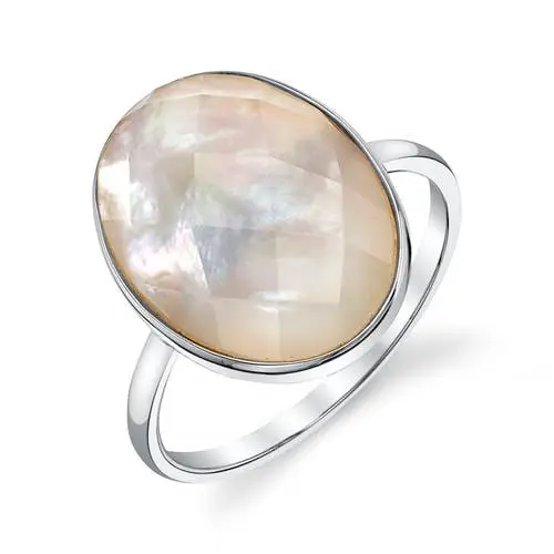 The Pearl Source Cultured Mother Of Pearl Rae Ring - Sterling Silver