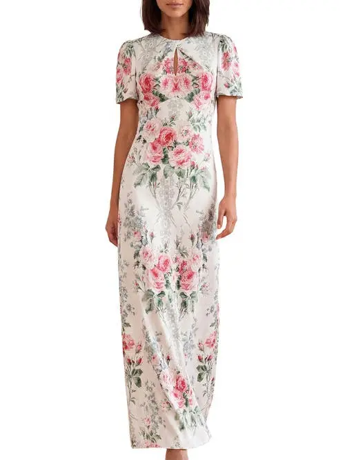 NEEDLE & THREAD Palace Garden Odeline Crepe Gown - Moonshine