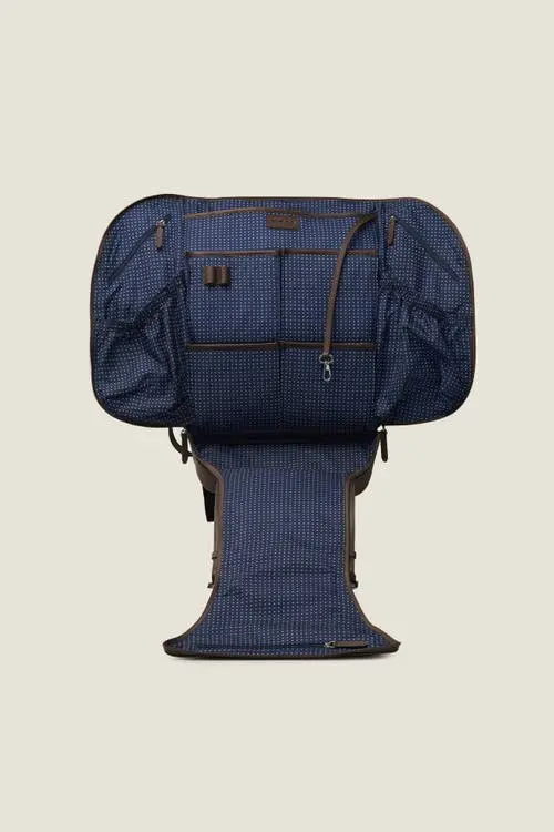 WOOL & OAK Wings Lightweight Minimalist Leather Travel Backpack - Chocolate