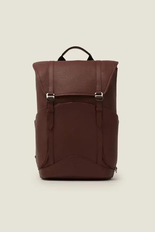 WOOL & OAK Wings Lightweight Minimalist Leather Travel Backpack - Oak