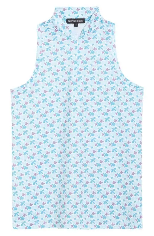 SWANNIES Sonora Ditsy Floral Half Zip Piqué Polo