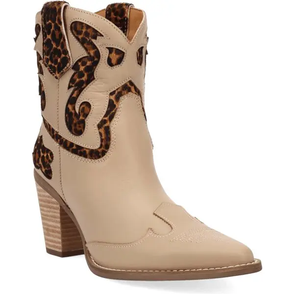 DINGO Run Wild Animal Print Western Boot - Sand Leopard