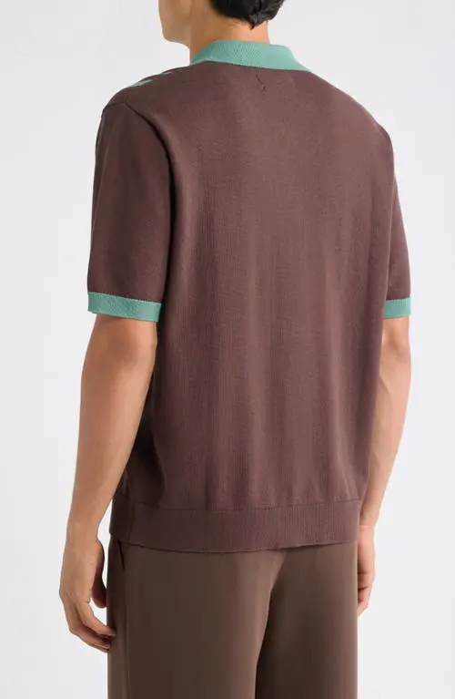 WAX LONDON Tellaro Intarsia Cotton Shirt